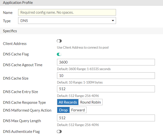 Configuring Application profiles | FortiADC 7.6.1 | Fortinet Document Library