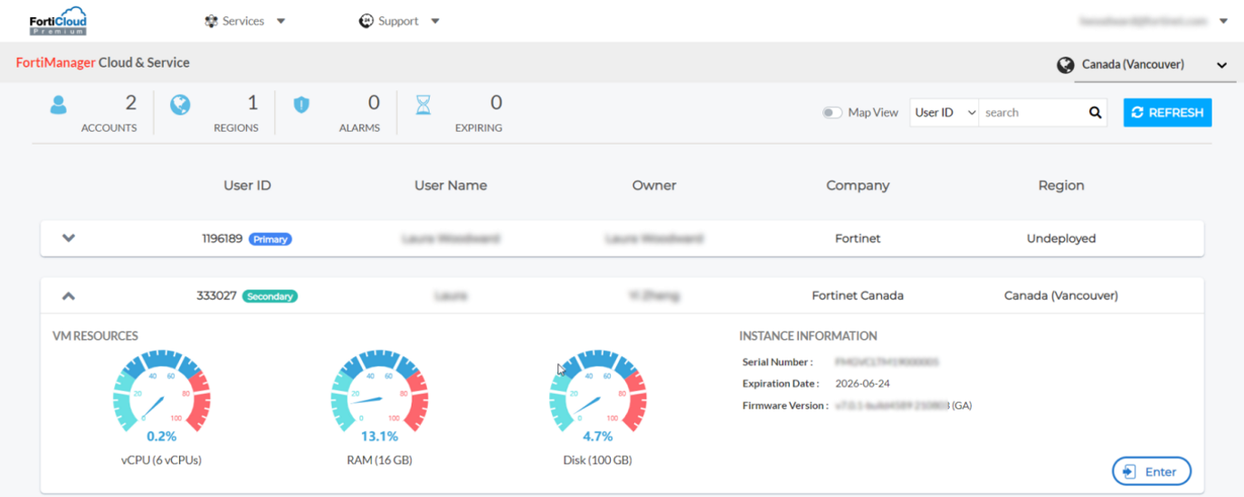 FortiManager Cloud | FortiCloud Account Services 23.3.0