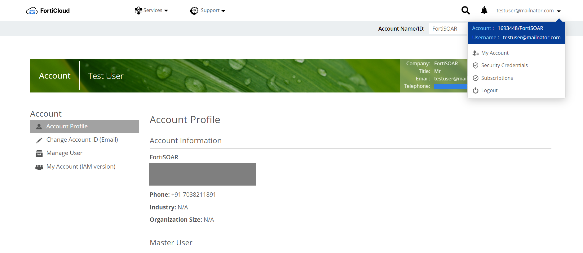 Adding a secondary account | FortiSOAR Cloud 7.6.0 | Fortinet Document ...