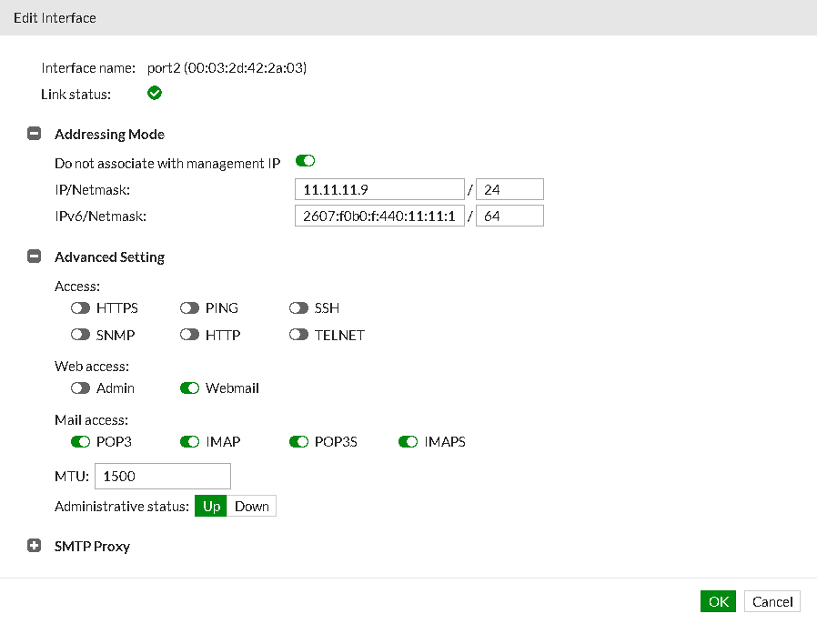 Removing the network interfaces from the bridge | FortiMail 7.4.0 ...