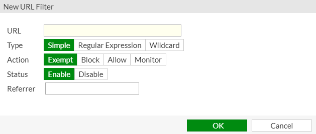 URL filter | FortiGate / FortiOS 6.2.0 | Fortinet Document Library