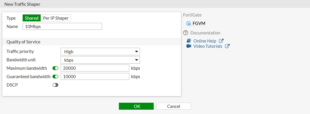 Shared traffic shaper | FortiGate / FortiOS 6.2.0 | Fortinet Document ...