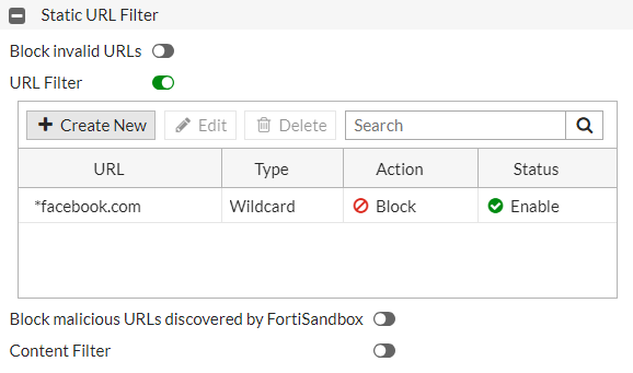 URL filter | FortiGate / FortiOS 6.2.0 | Fortinet Document Library